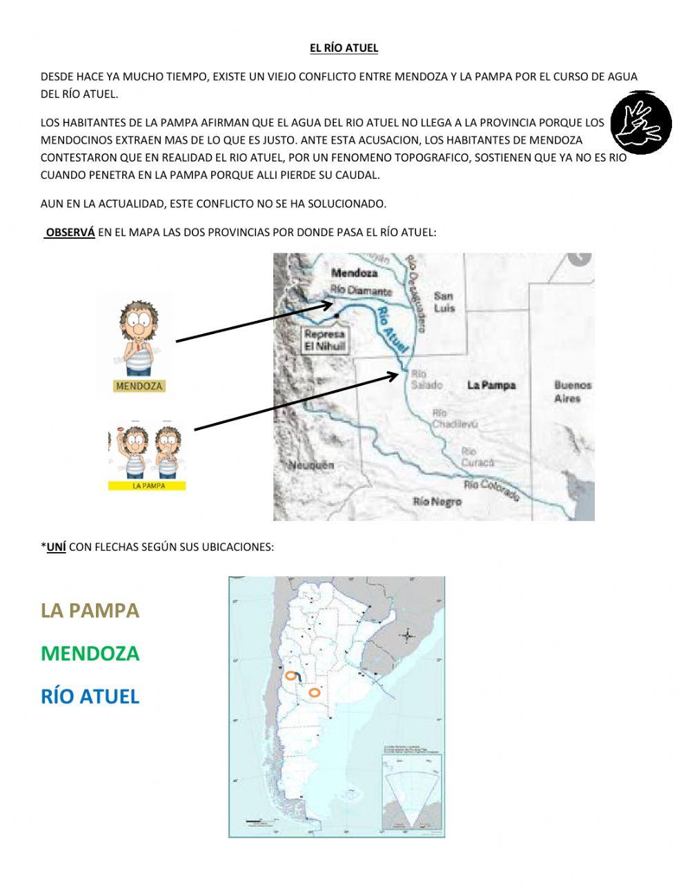 Río Atuel worksheet | Live Worksheets