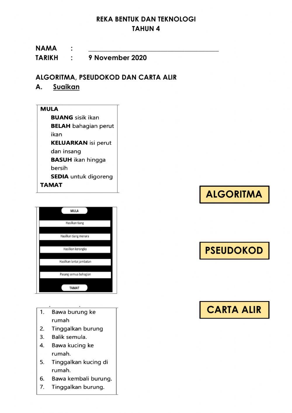 RBT TAHUN 4 - A… | Free Interactive Worksheets | 482701