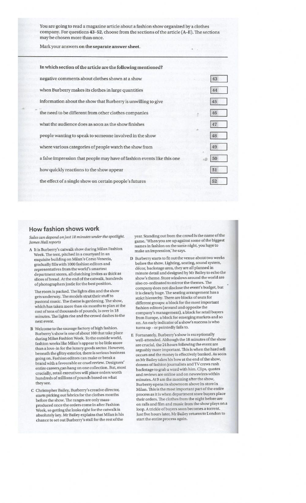Match reading worksheet | Live Worksheets