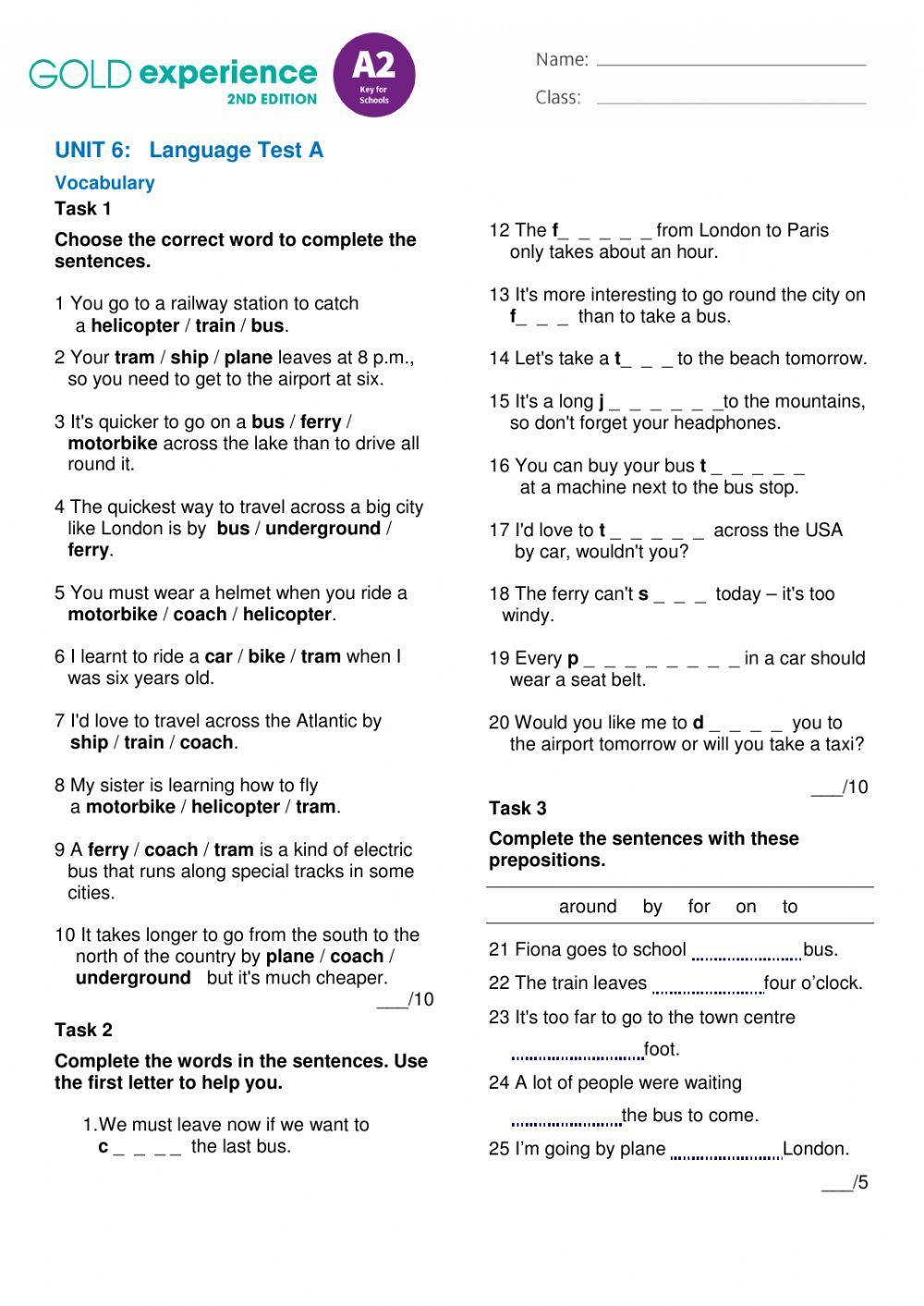 Gold Experience A2 (2nd Edition) UNIT Worksheet Live, 48% OFF Gold Experience A2 (2nd Edition) UNIT Worksheet Live, 48% OFF