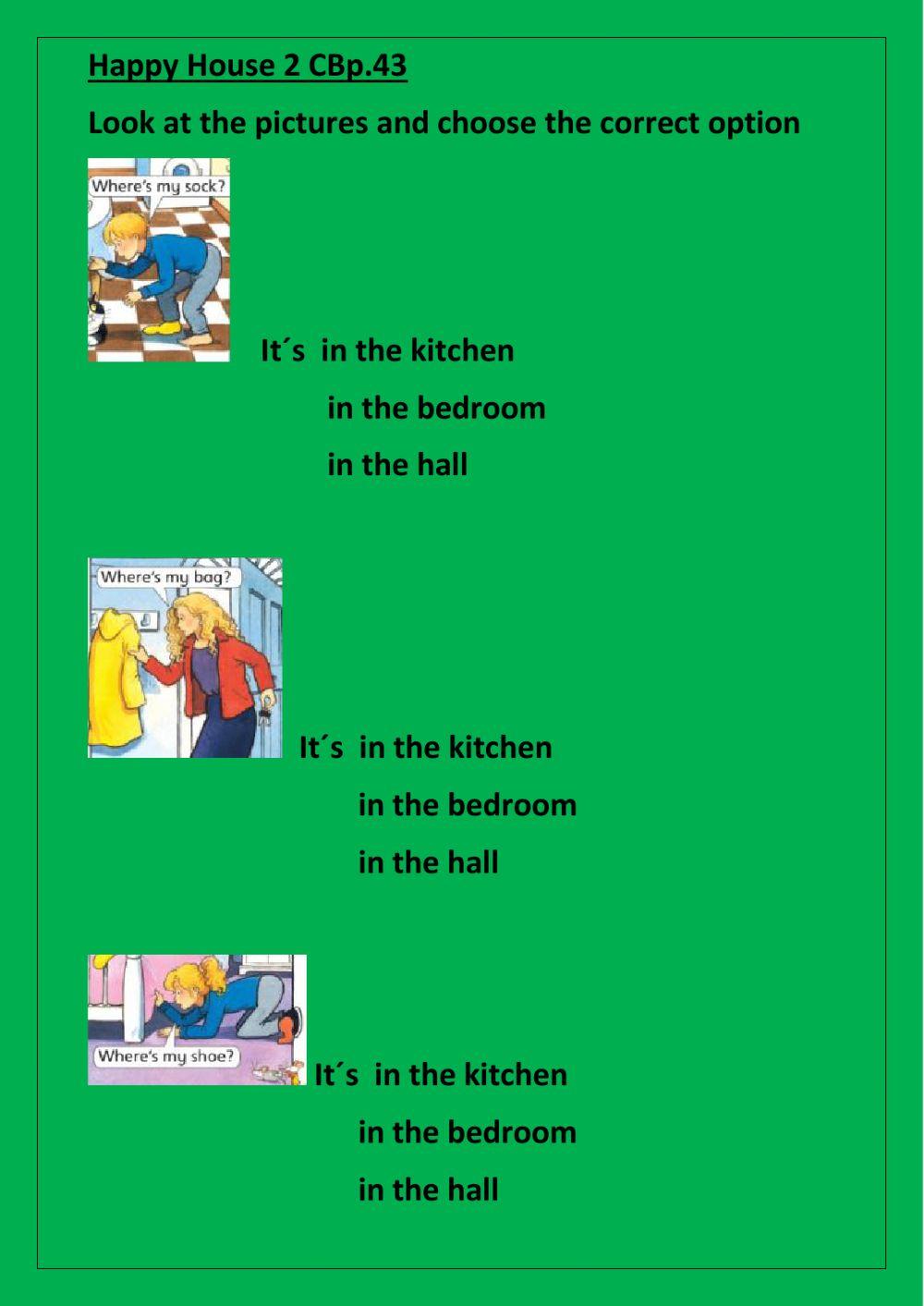 Look and choose interactive exercise | Live Worksheets