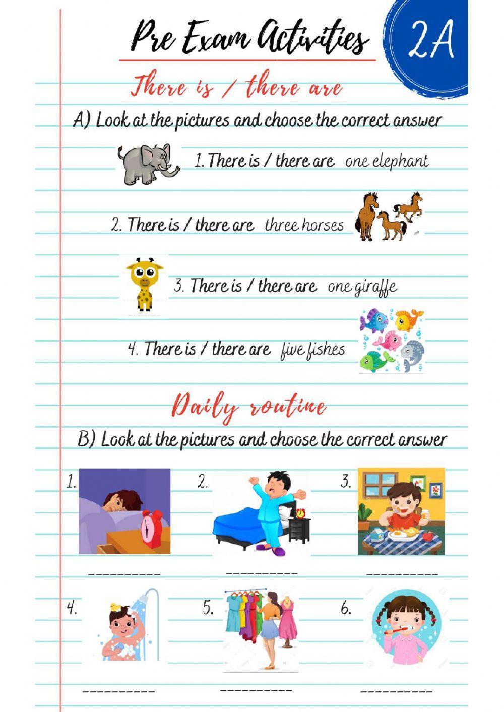 Pre exam worksheet | Live Worksheets