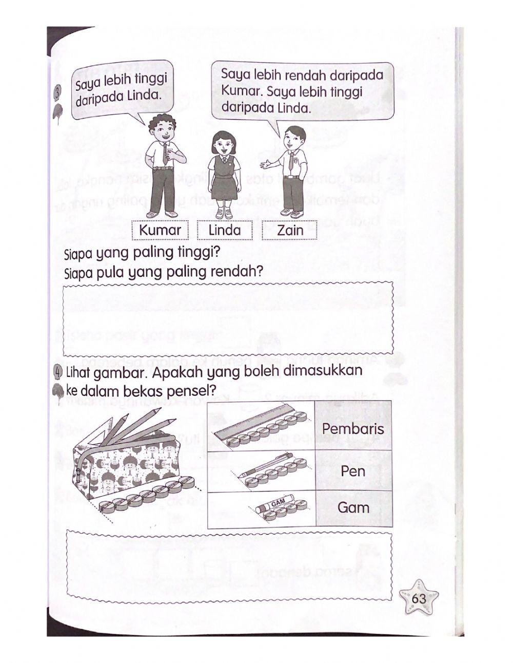 Matematik tahun 1 online activity | Live Worksheets