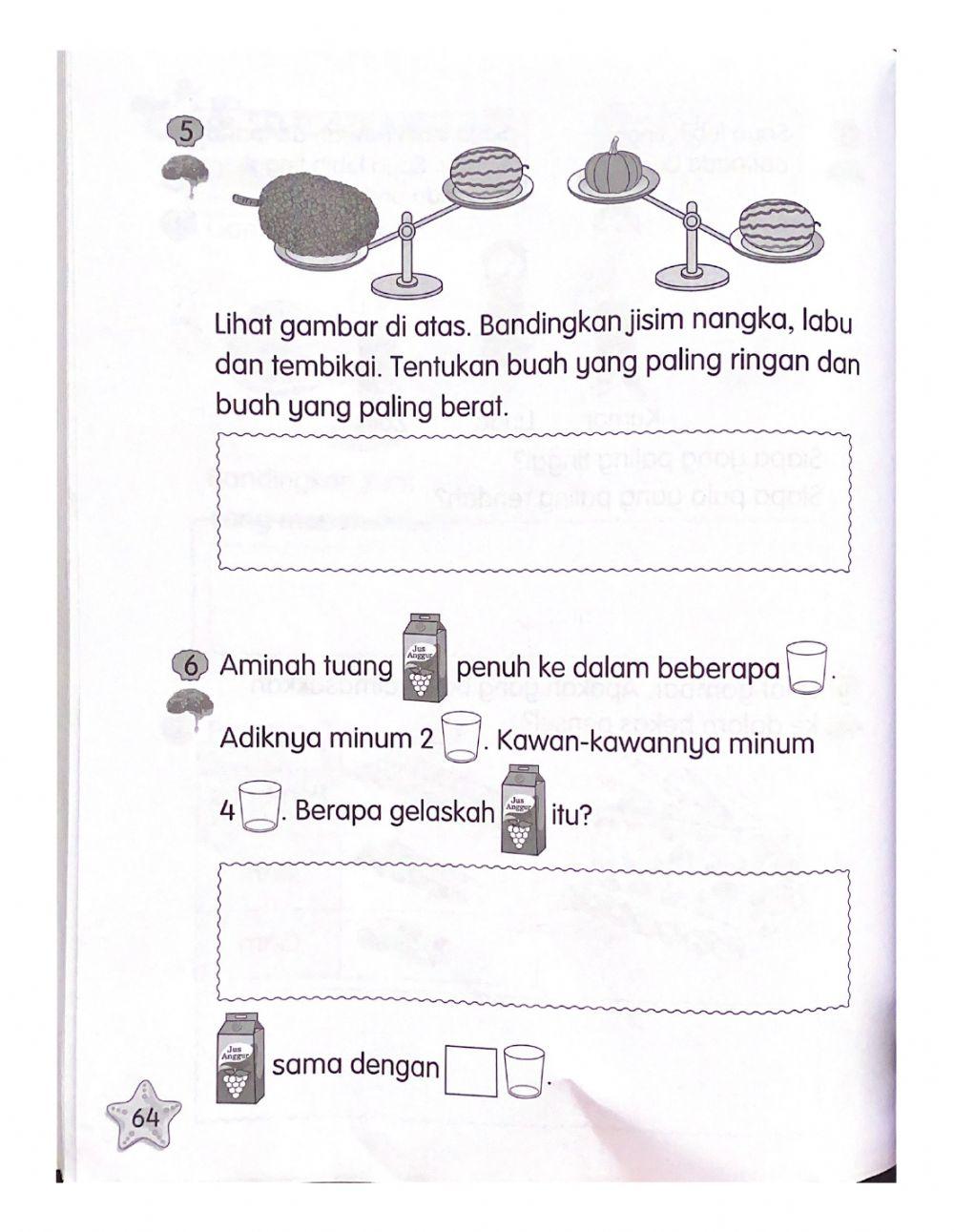 Matematik tahun 1 online activity | Live Worksheets