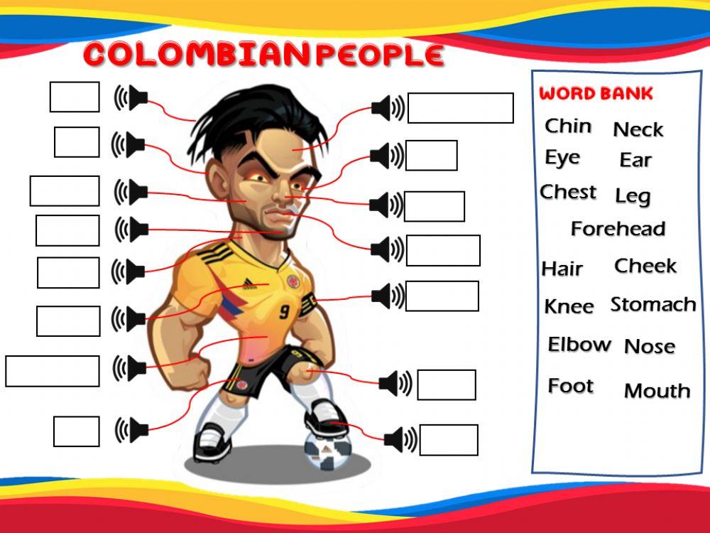 Colombian People Description worksheet | Live Worksheets