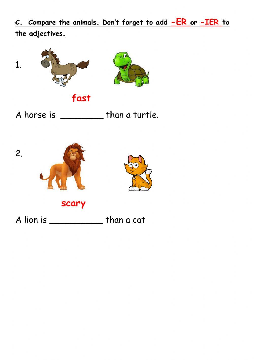 Comparative Adj… | Free Interactive Worksheets | 484677