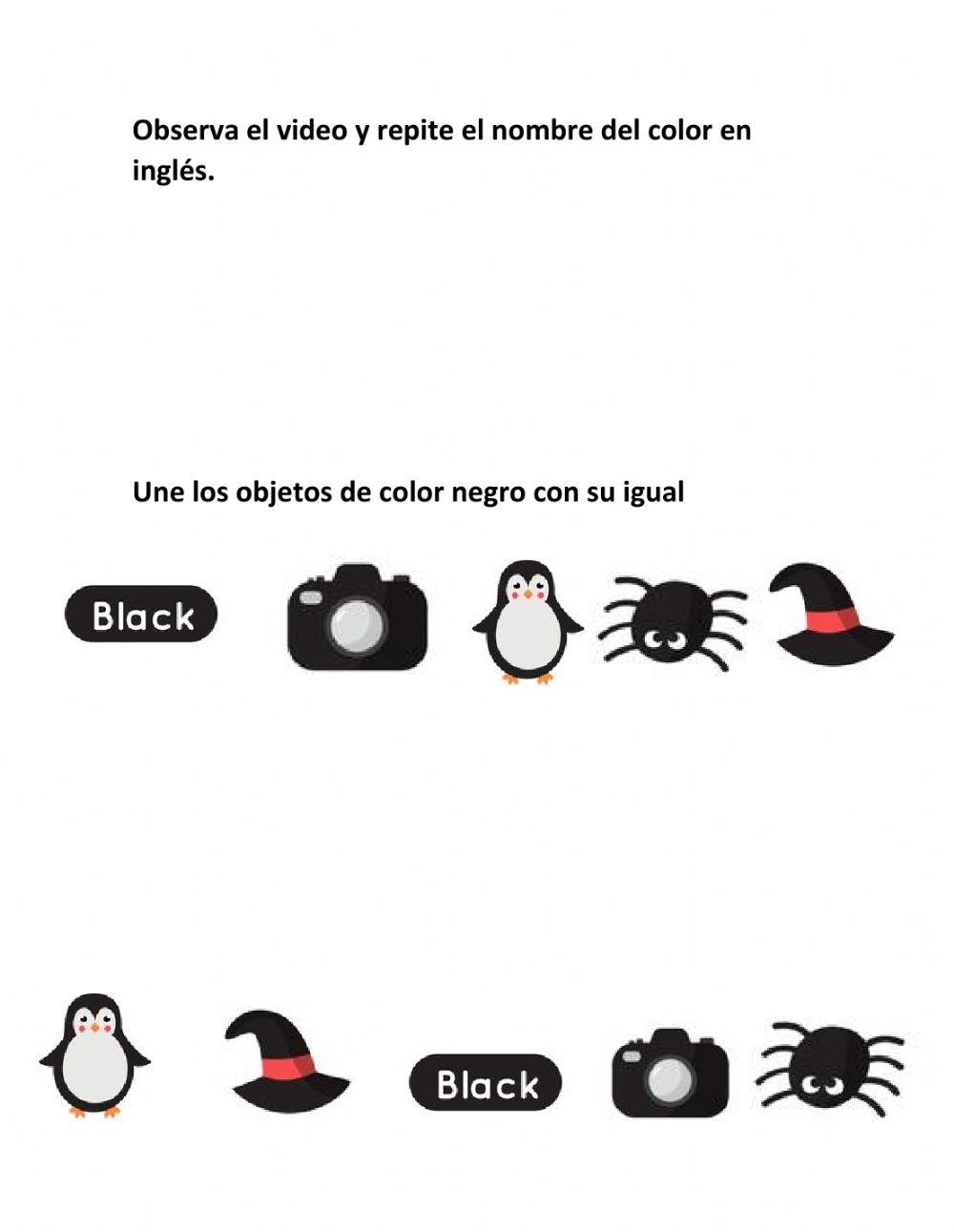 The color: black worksheet | Live Worksheets