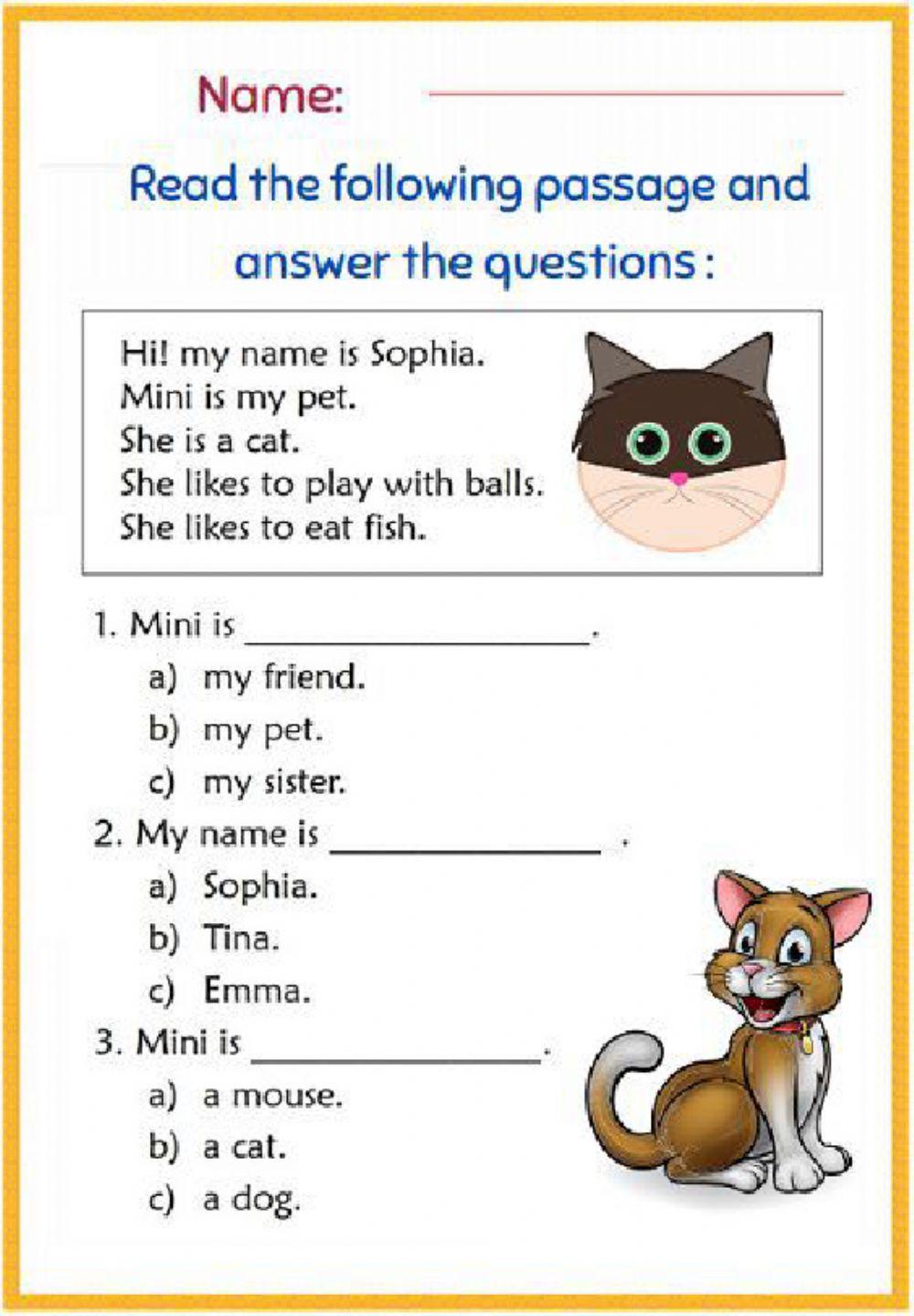 484839 | Reading comprehension elementary- Cat | Eszter
