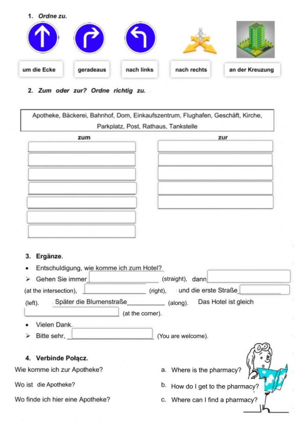 Zum oder zur? | Free Interactive Worksheets | 6221789