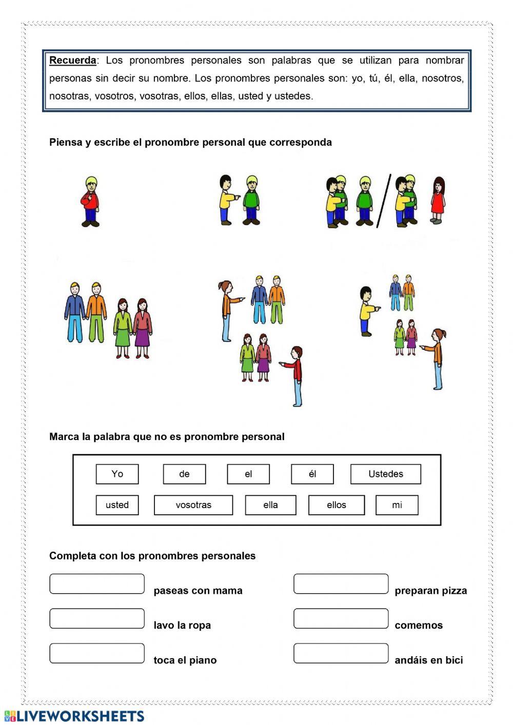 Pronombres Personales Online Exercise For Segundo Grado Pronombre ... Pronombres Personales Online Exercise For Segundo Grado Pronombre ...