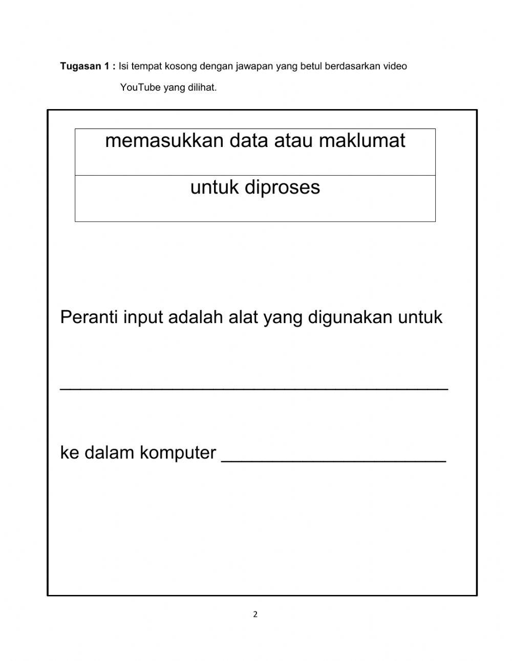 Peranti Input (Tahun 5) | Live Worksheets