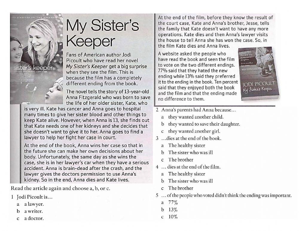 Unit 12A: Reading worksheet | Live Worksheets