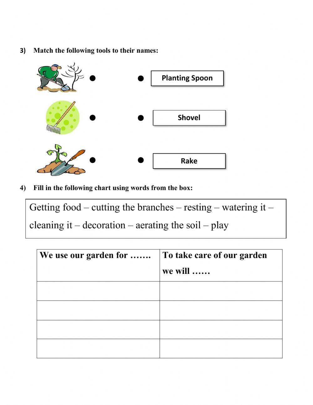 Gardens | Free Interactive Worksheets | 486102