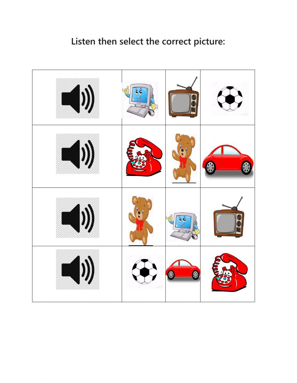 objects' names (T.Saliha Alwashahi) online exercise for | Live Worksheets