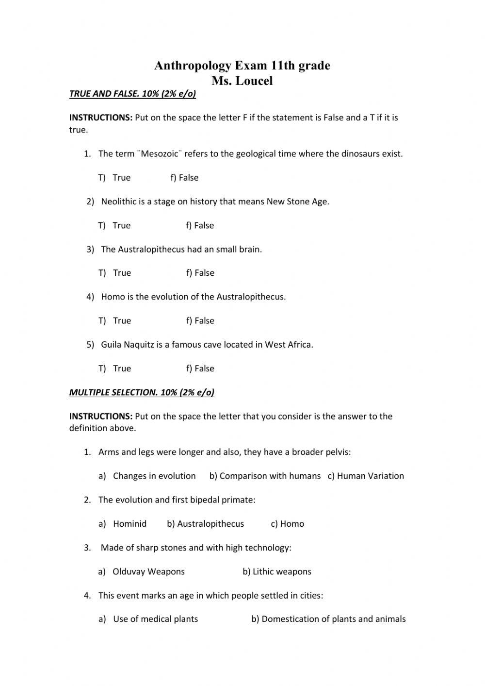 486719 | Anthropologu | Ana Kristina | LiveWorksheets