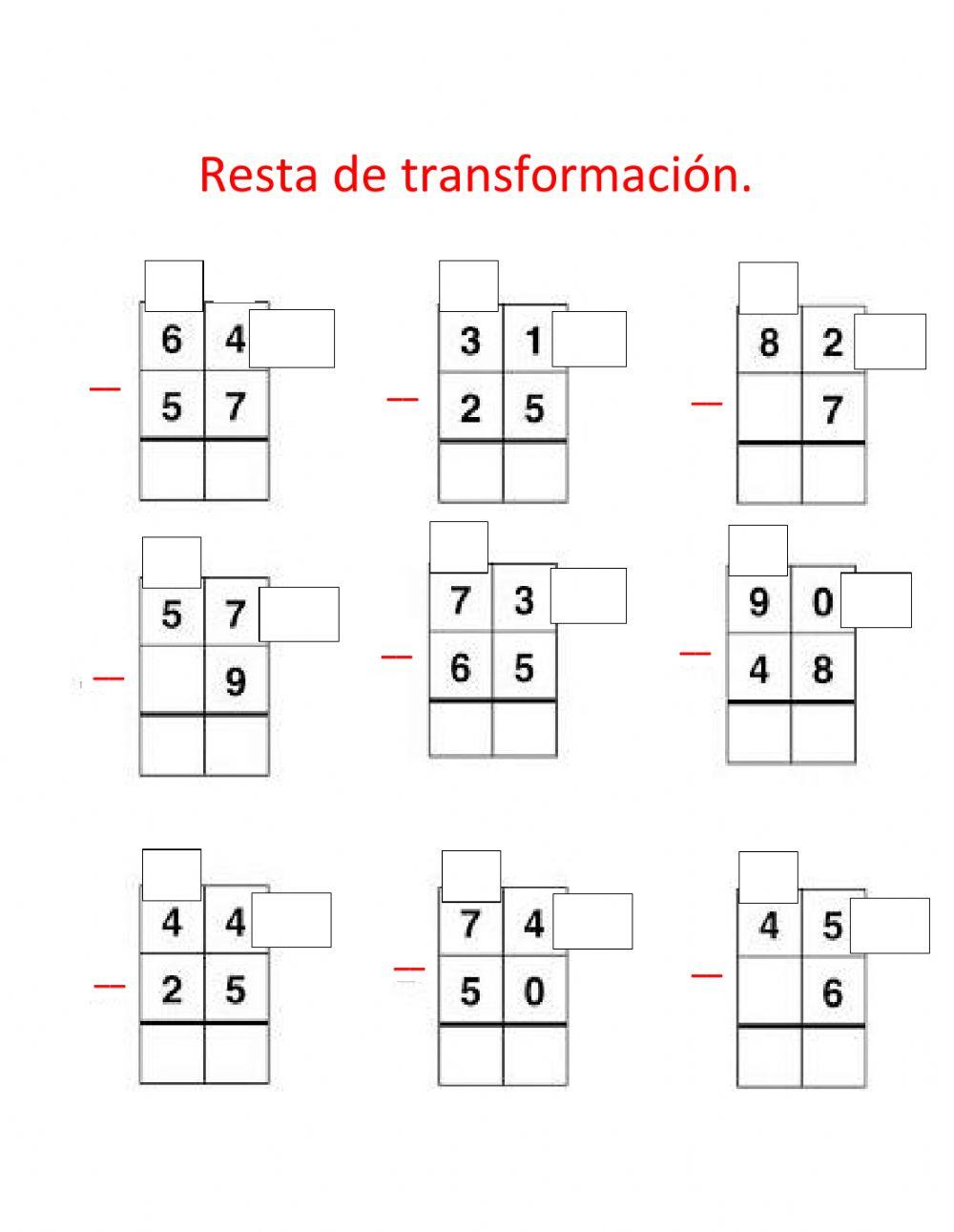 Ejercicios De Sumas Y Restas Con Transformación Primaria - MXEDUSA Ejercicios De Sumas Y Restas Con Transformación Primaria - MXEDUSA