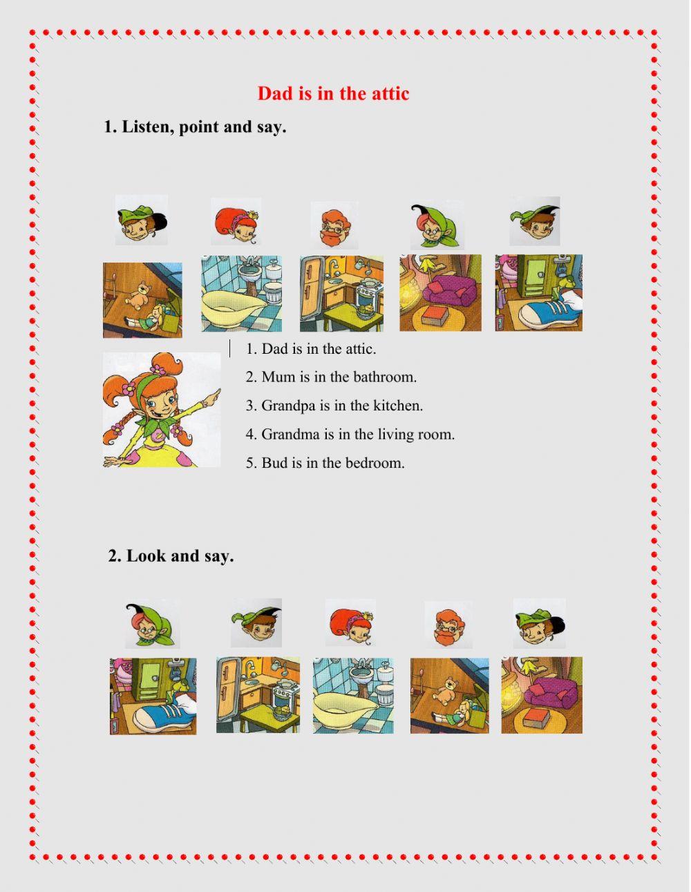 Family and home - listening and speaking worksheet | Live Worksheets