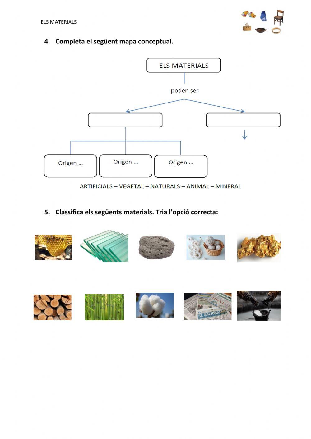 Els materials online worksheet | Live Worksheets