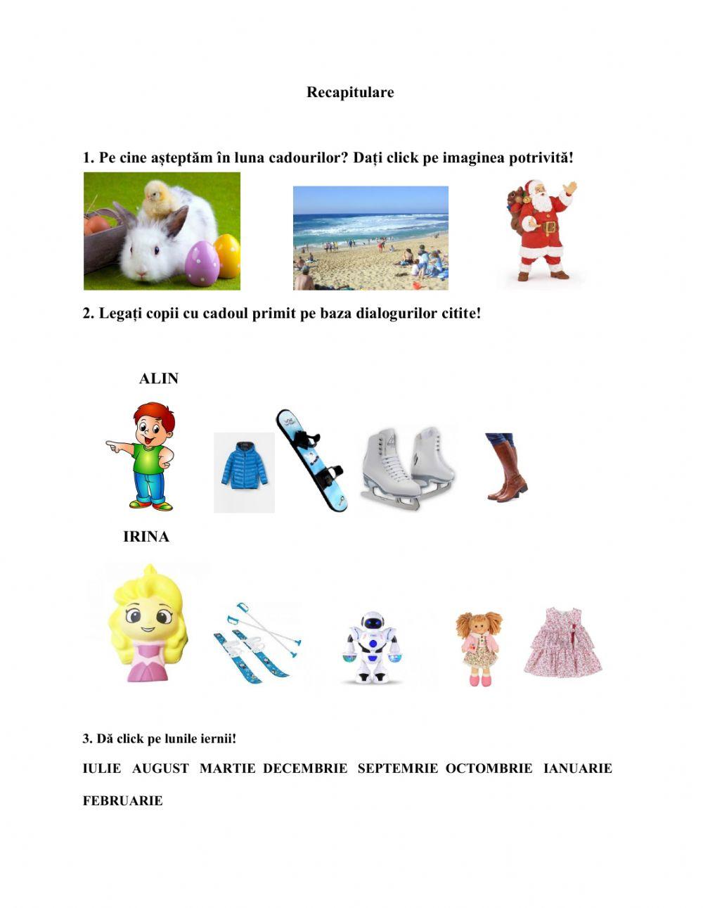 Recapitulare online pdf worksheet for clasa I | Live Worksheets