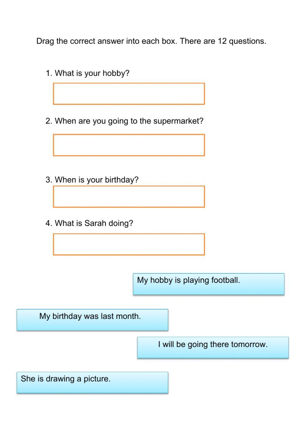Comprehension and social expression worksheet | Live Worksheets