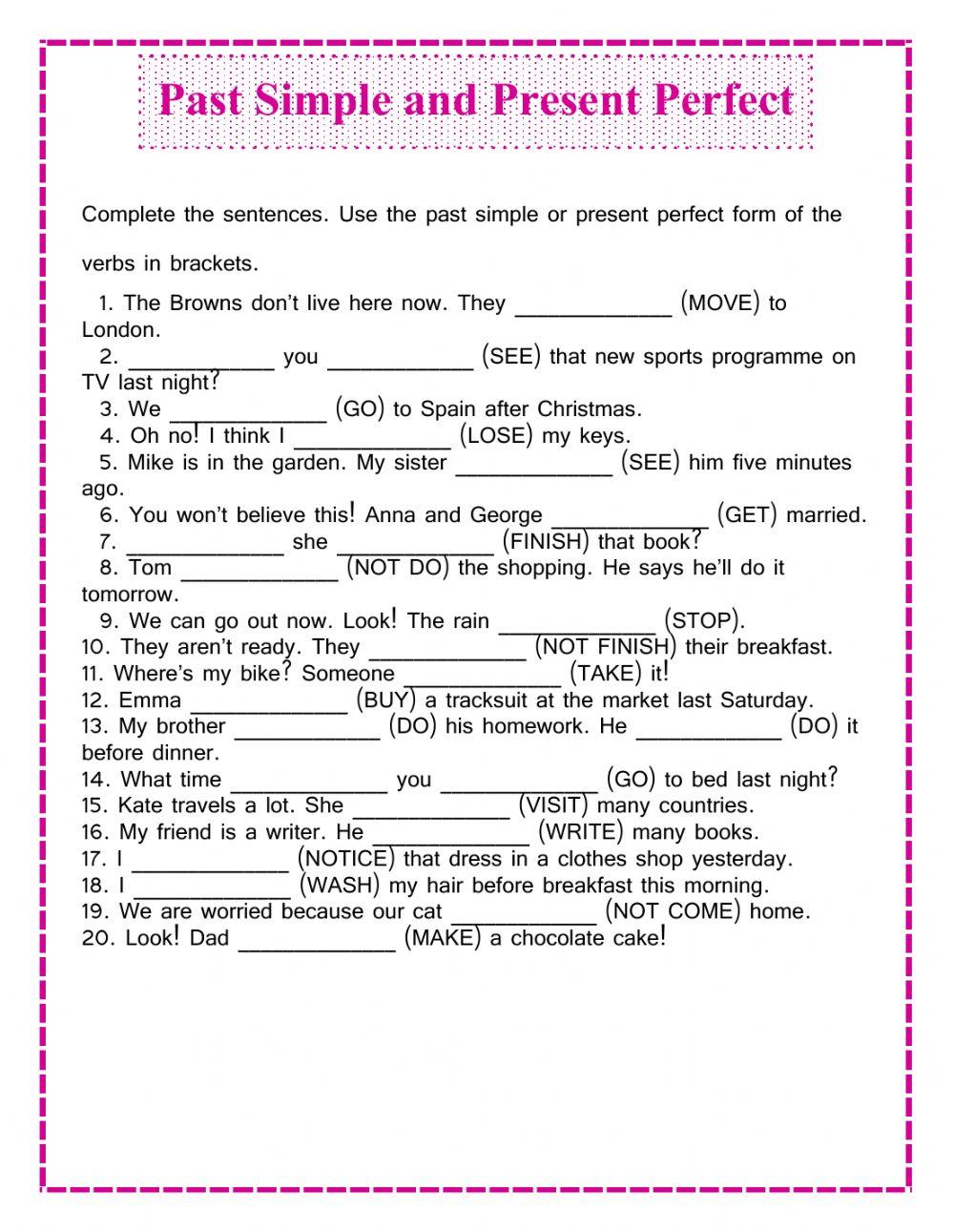 555025 | Past Simple and Present Perfect | globus2020