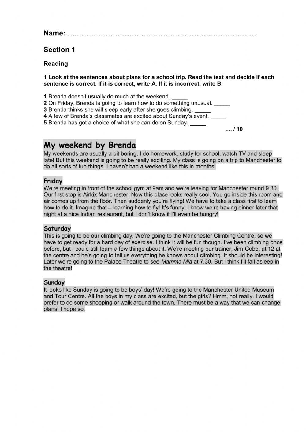 Test 13 Laser A2 worksheet | Live Worksheets