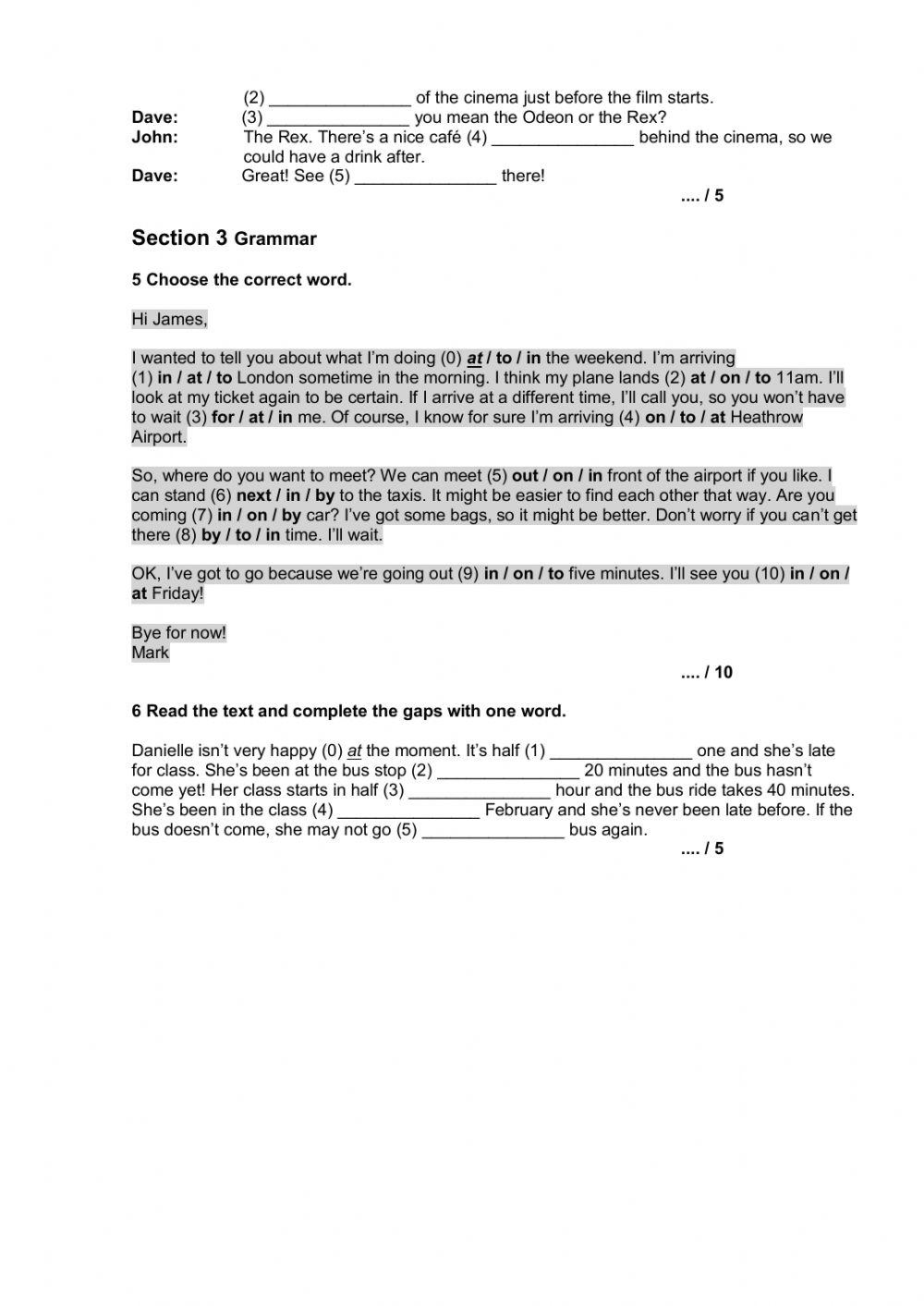 Test 13 Laser A2 worksheet | Live Worksheets
