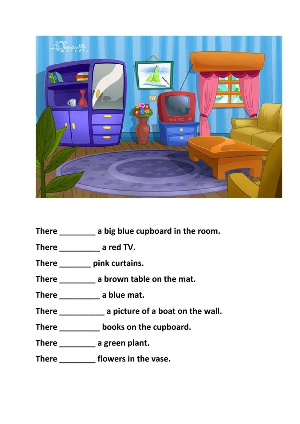 There is- There are... in my room. online exercise for | Live Worksheets