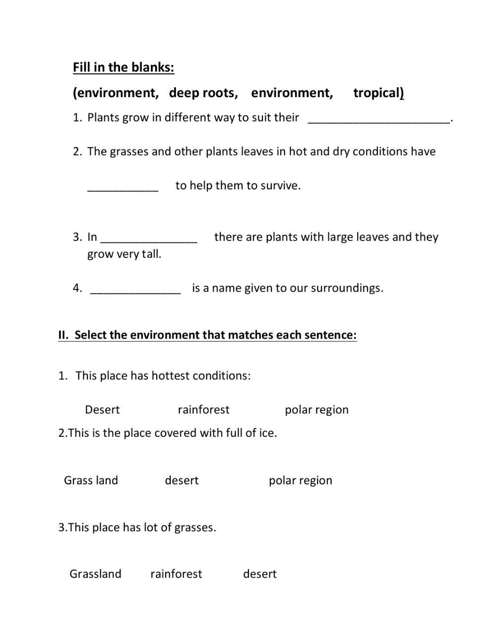 Science online exercise for 2 | Live Worksheets