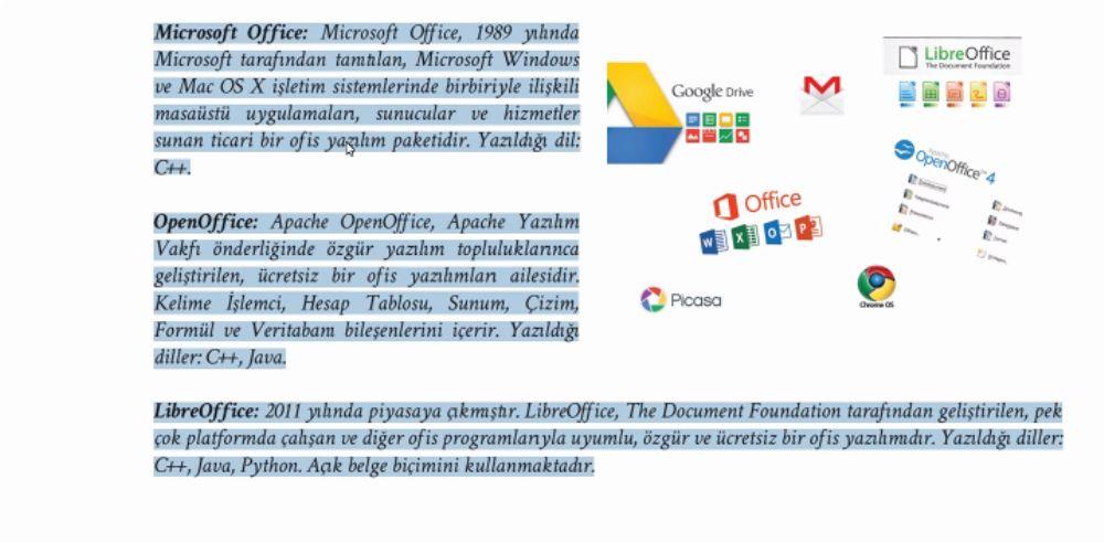 Ofis Programları worksheet | Live Worksheets