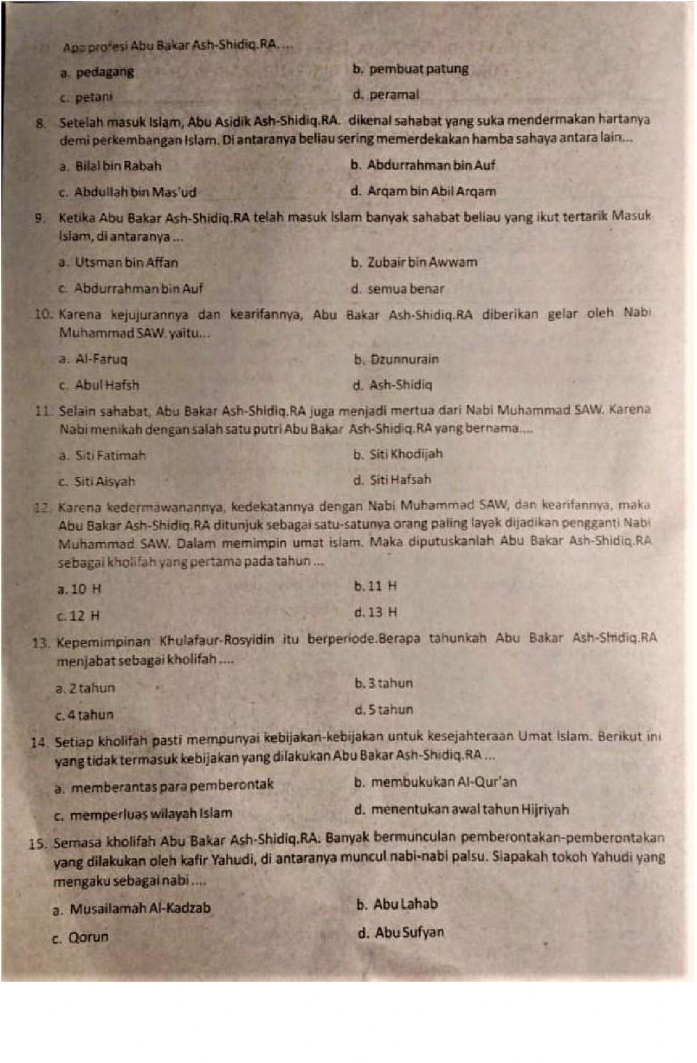 PAS DTA GANJIL 2021 Tarikh Islam kelas 3 worksheet | Live Worksheets