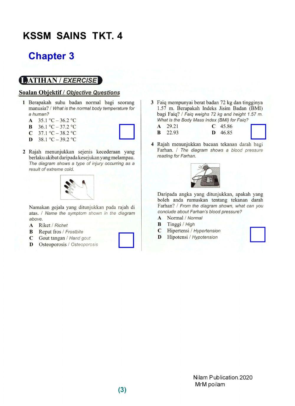 Kssm science fo… | Free Interactive Worksheets | 584299