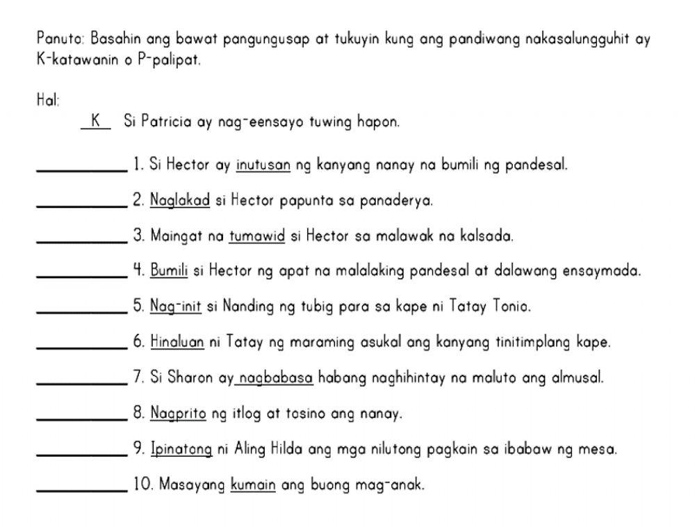 Palipat o Kataw… | Free Interactive Worksheets | 6314078