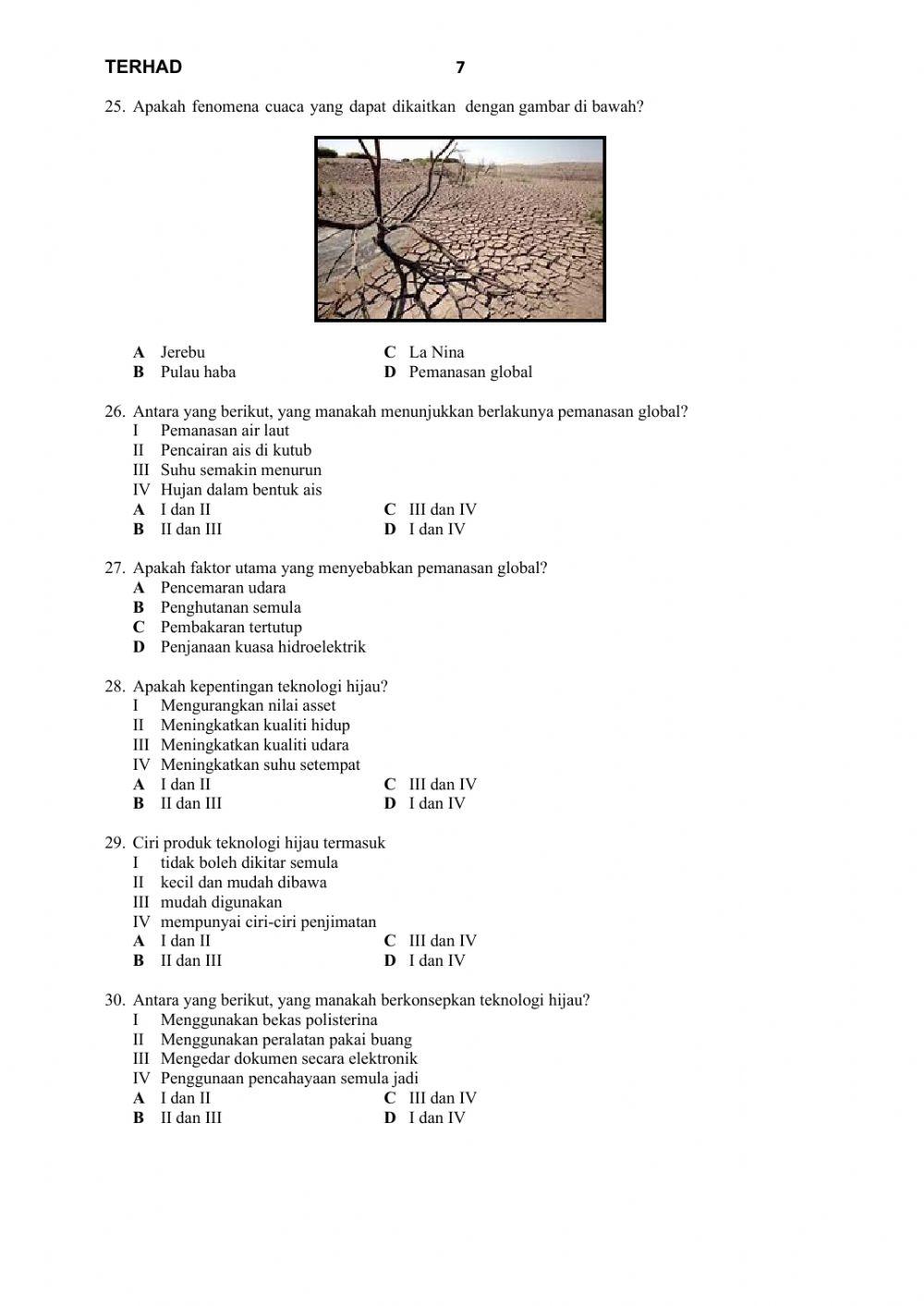 Soalan objektif | Free Interactive Worksheets | 582785