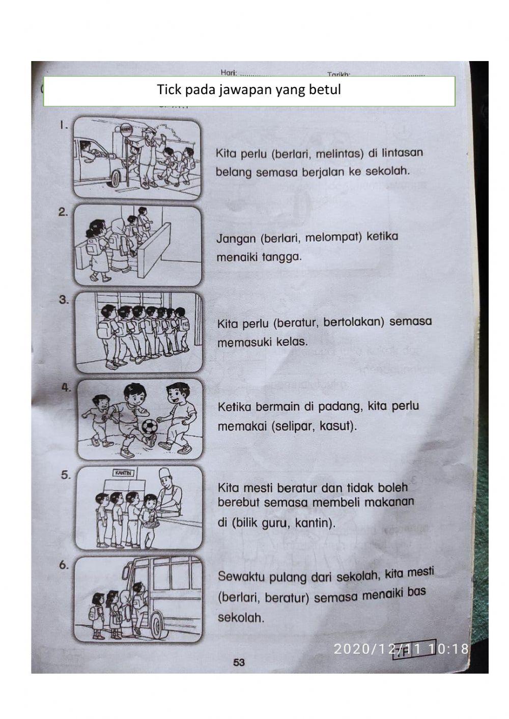 Awas: Berhati-hati worksheet | Live Worksheets