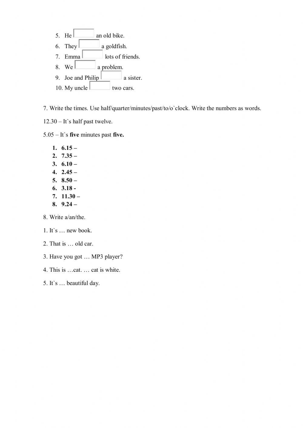 Solutions introduction test 6315135 | teachertanyagraty