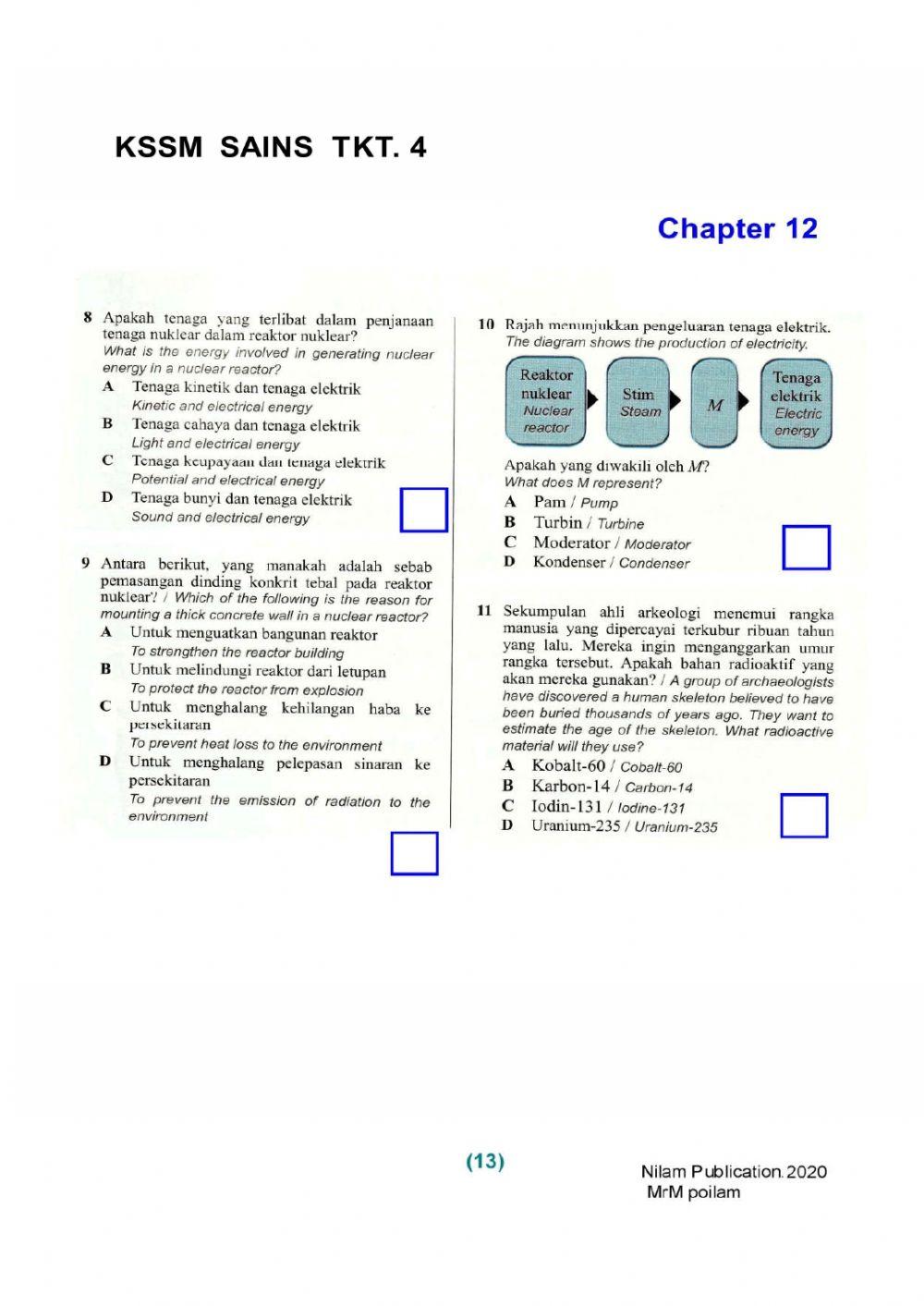 KSSM SAINS TKT … | Free Interactive Worksheets | 6315284