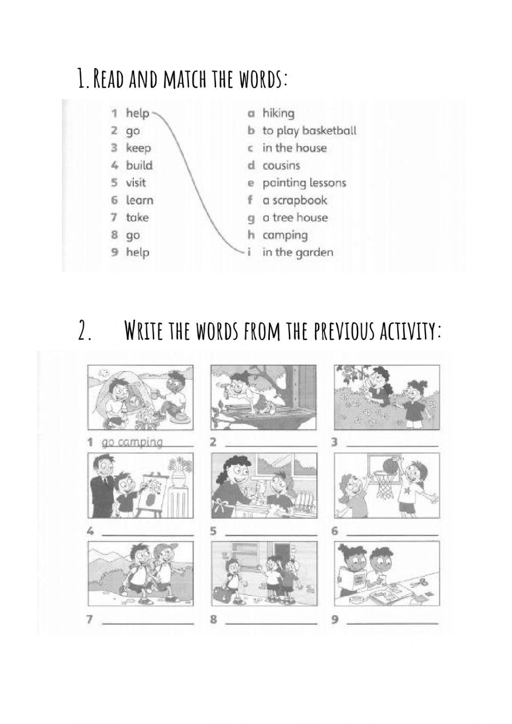 Holiday activities worksheet for grade 2 | Live Worksheets