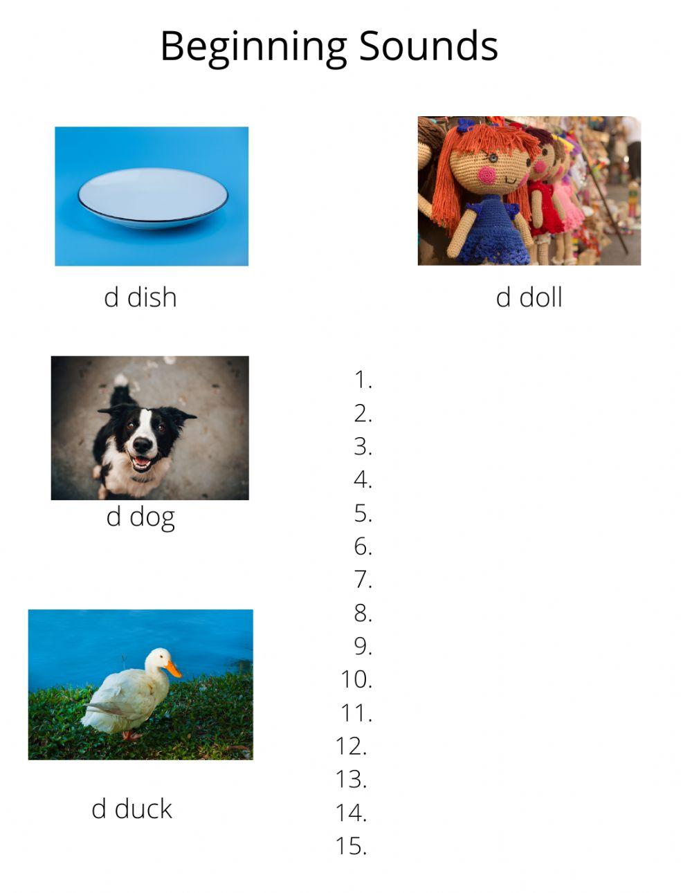 Beginning D | Free Interactive Worksheets | 584191