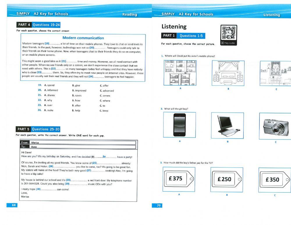 KET - Simply A2 Key for schools 2020-Test05-Test06-2