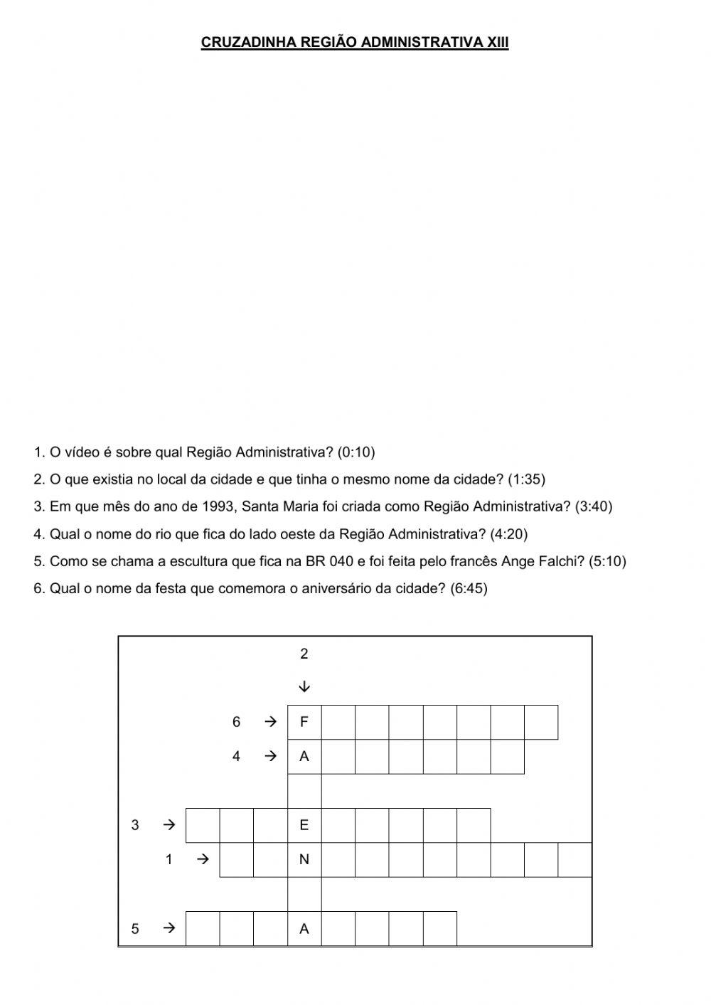 RA Santa Maria worksheet | Live Worksheets