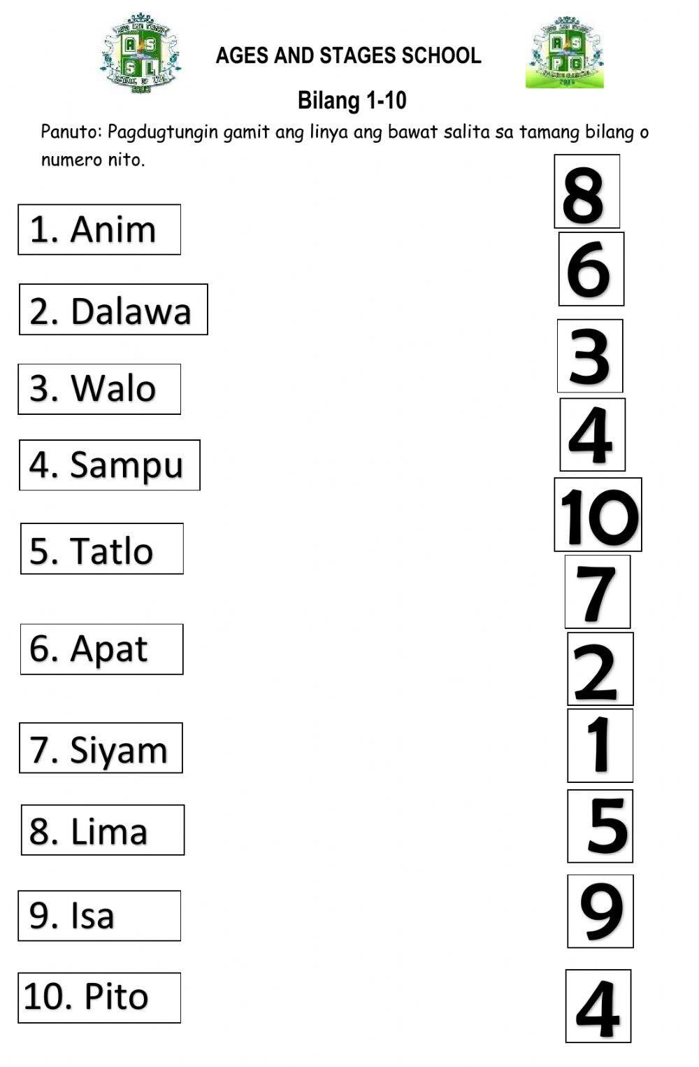 Seatwork 2 Salitang Bilang Worksheet Live Worksheets - vrogue.co