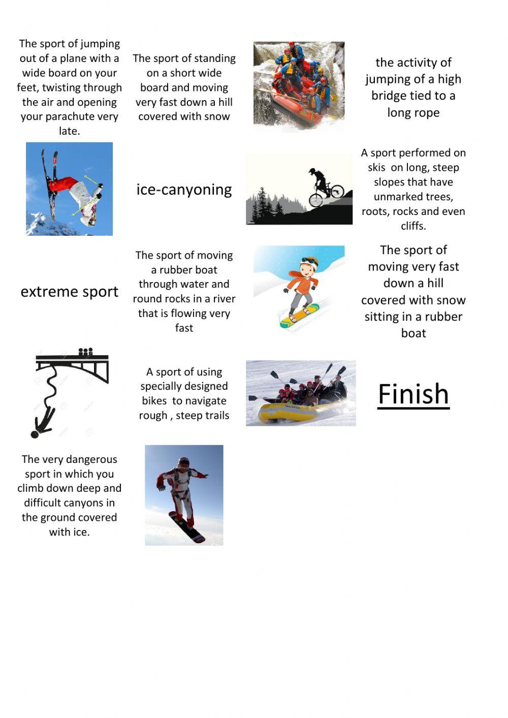 Extreme sports 586445 | Elena Frunza | LiveWorksheets