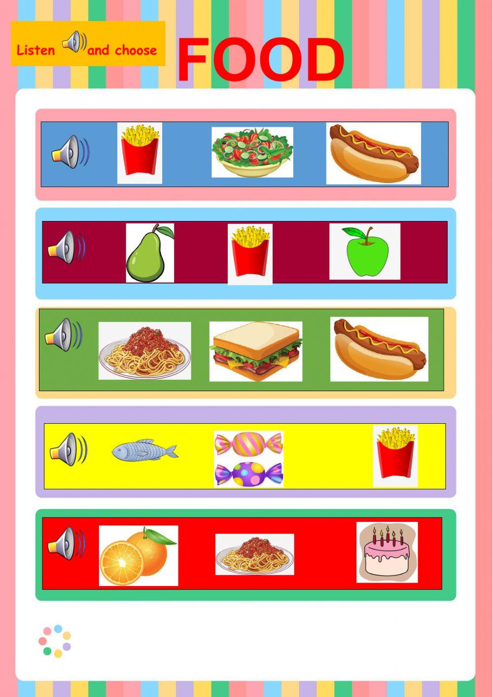 Food A class (listen and choose) 1331 | lonigr | Live