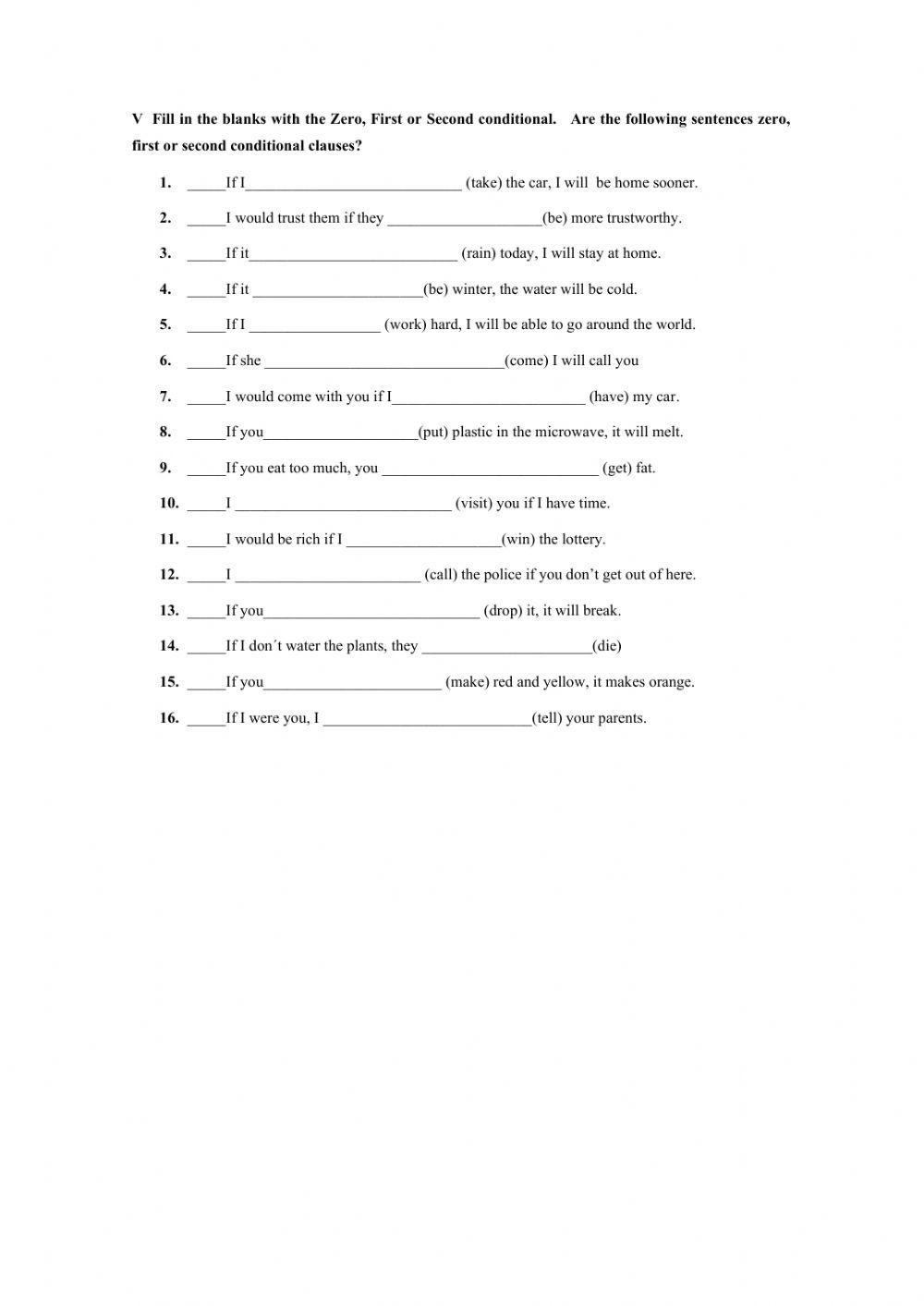 Practice Condit… | Free Interactive Worksheets | 587153