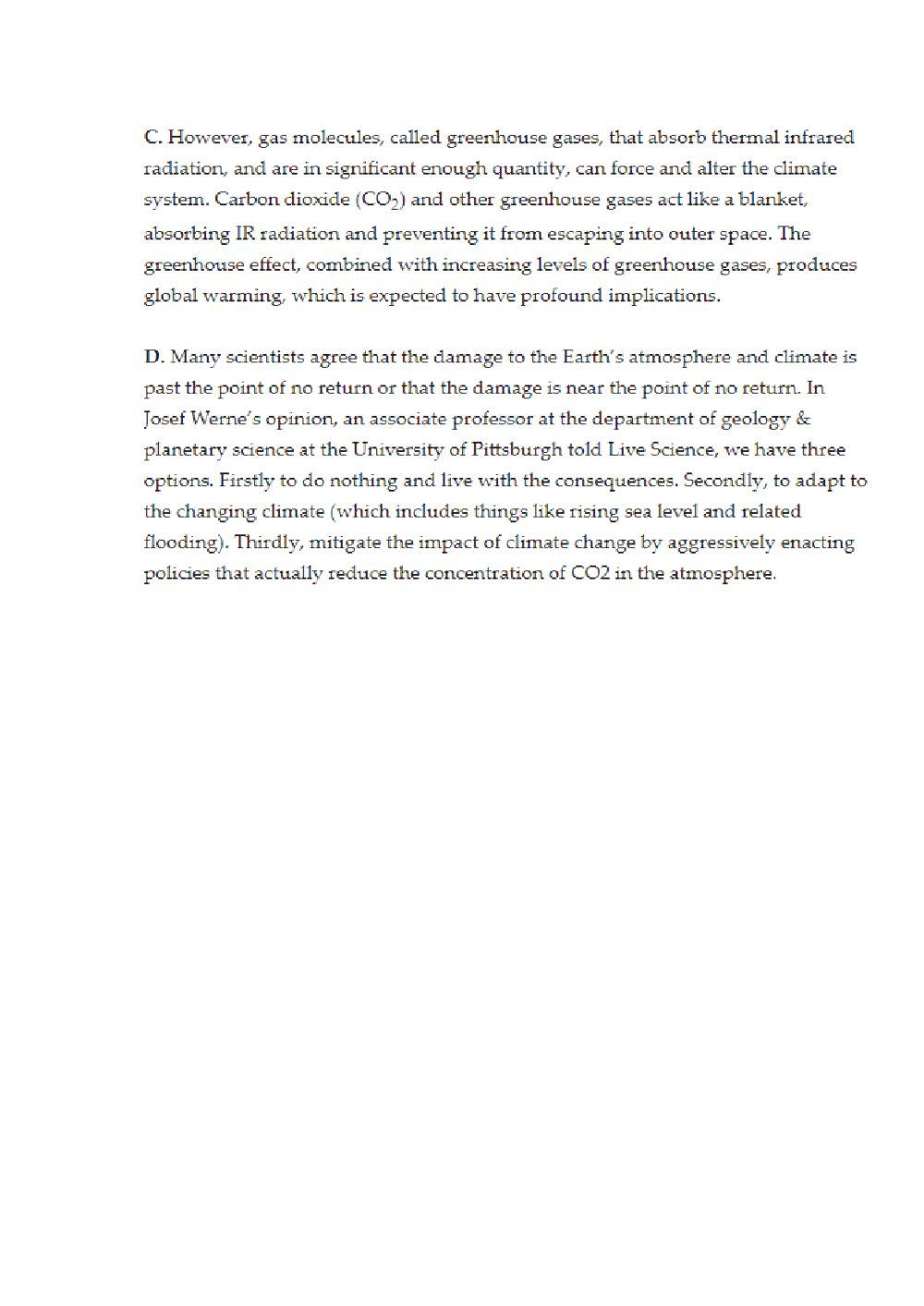 kroszorisztina | Matura 1 Reading Matching headings