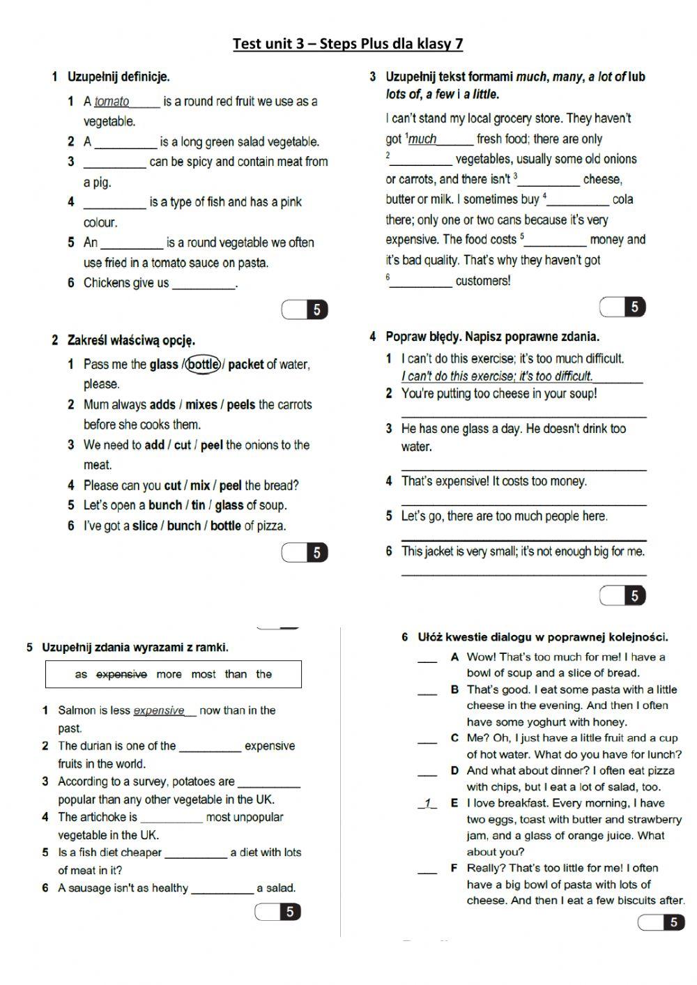 Steps plus worksheet | Live Worksheets