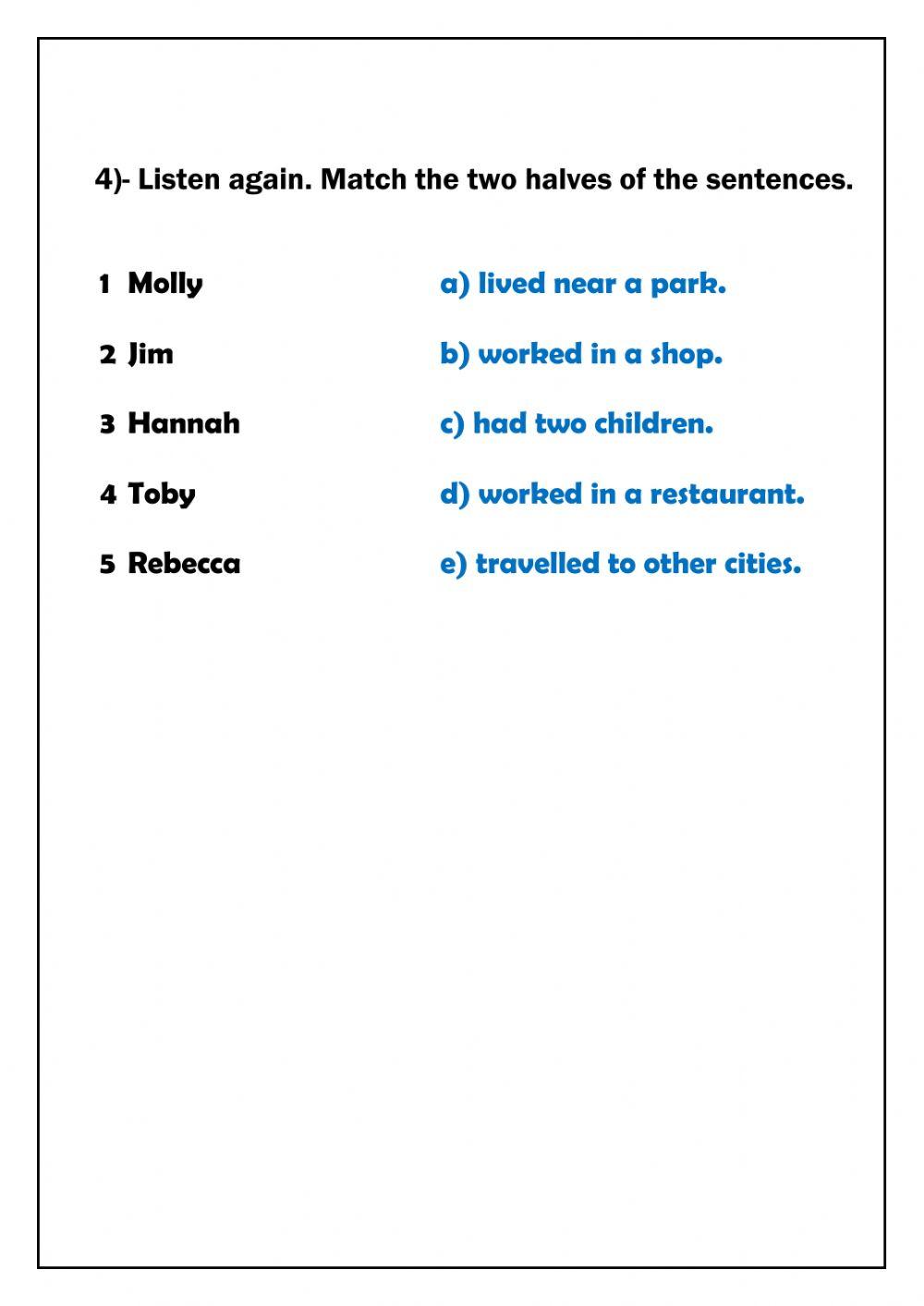 Listening comprehension online exercise for elemental | Live Worksheets
