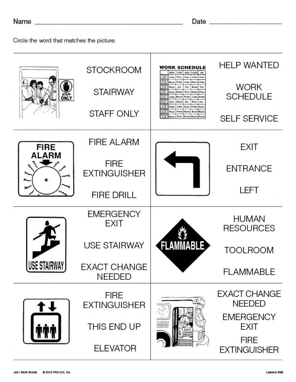 Edmark words lesson 30B worksheet | Live Worksheets