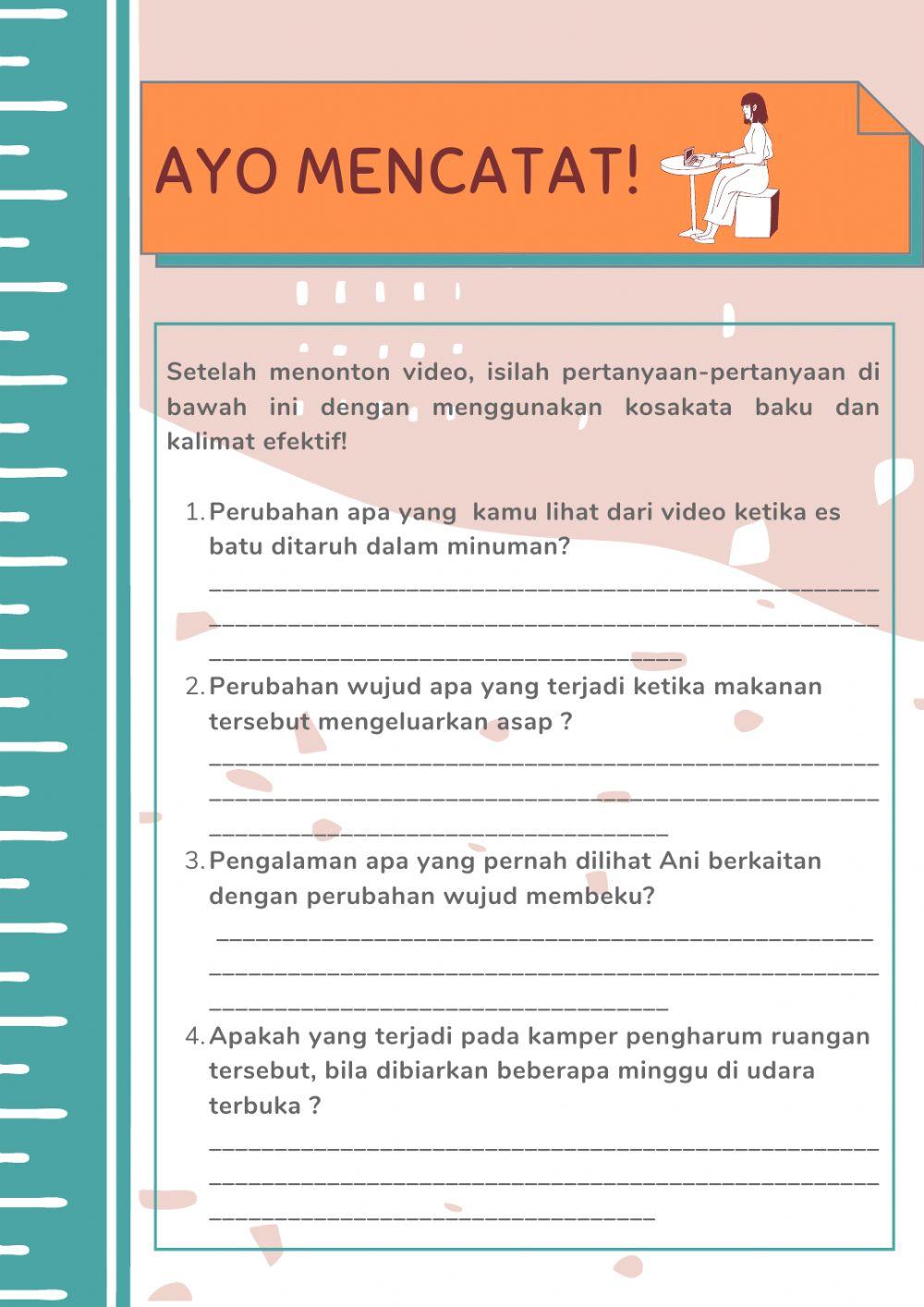 LKPD Peristiwa di Lingkunganku interactive worksheet | Live Worksheets